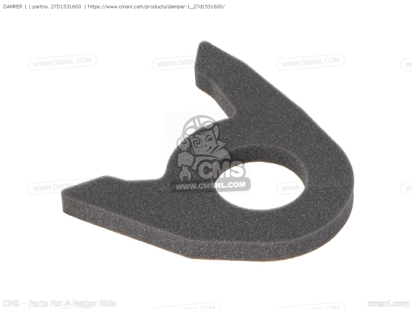 27D1531600: DAMPER 1 Yamaha - buy the 27D-15316-00-00 at CMSNL