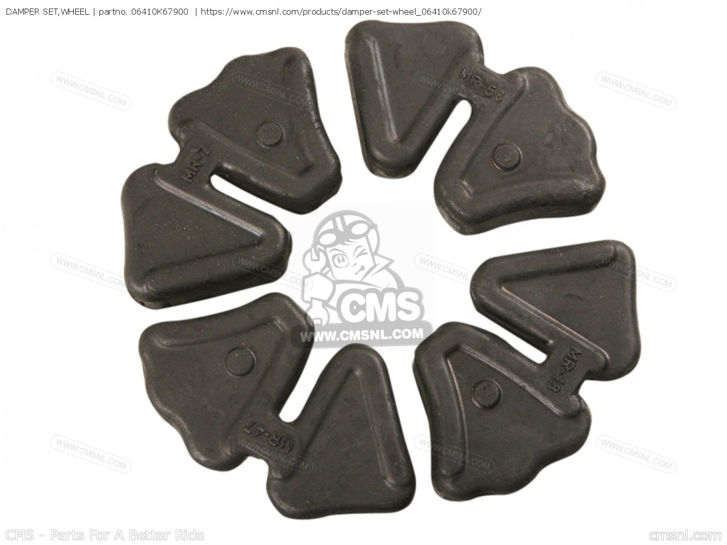 06410K67900: DAMPER SET,WHEEL Honda - buy the 06410-K67-900 at CMSNL