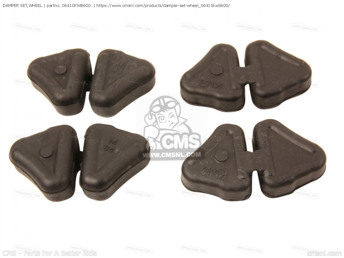 06410KWB600: DAMPER SET,WHEEL Honda - buy the 06410-KWB-600 at CMSNL