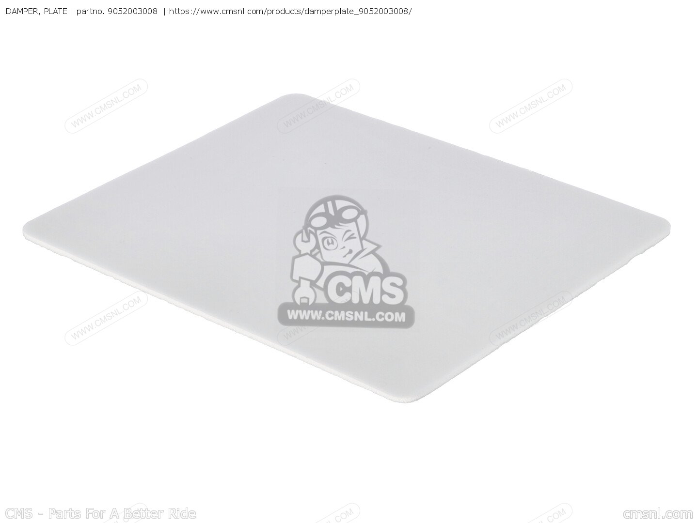 9052003008: Damper, Plate Yamaha - buy the 90520-03008-00 at CMSNL