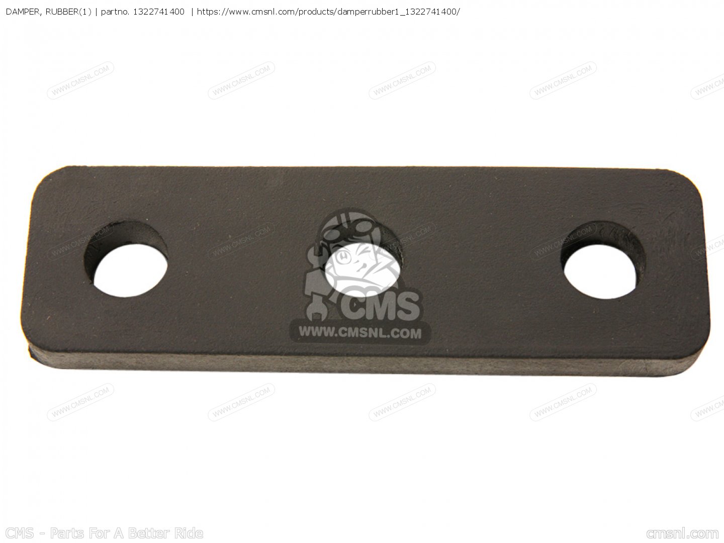 1322741400: Damper, Rubber(1) Yamaha - buy the 132-27414-00-00 at CMSNL