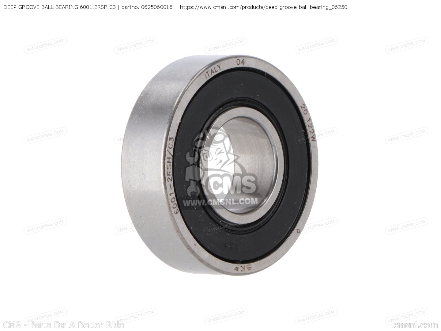 0625060016: DEEP GROOVE BALL BEARING 6001.2RSR C3 KTM - buy the ...