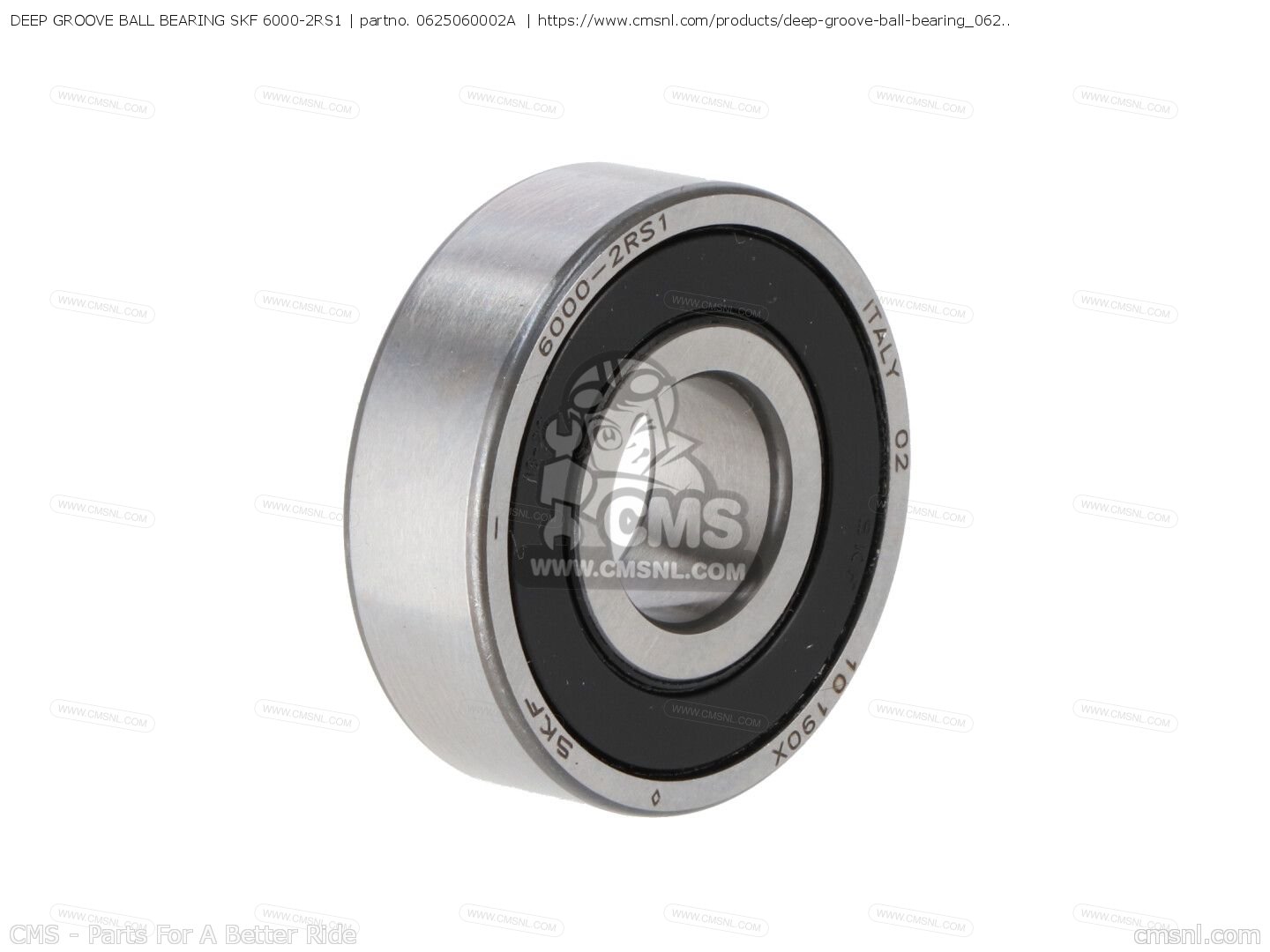 0625060002A: DEEP GROOVE BALL BEARING SKF 6000-2RS1 Husqvarna - buy the 0625060002 at CMSNL