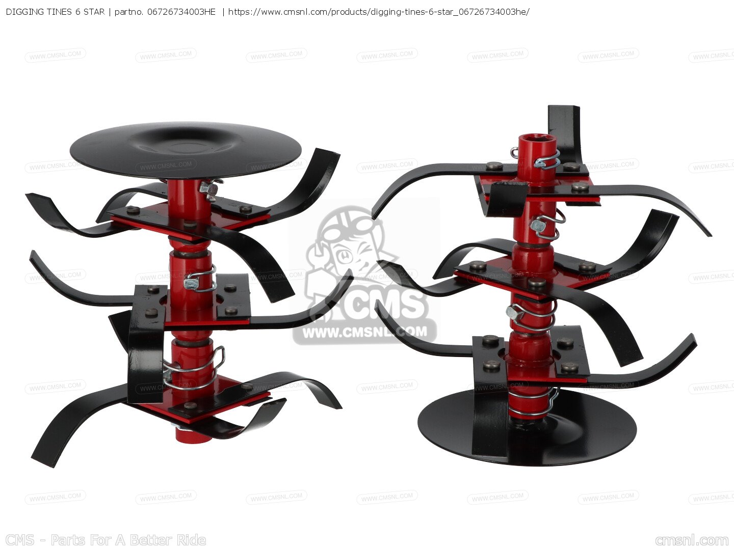 06726-734-003HE Digging Tines 6 Star, 06726734003HE Honda