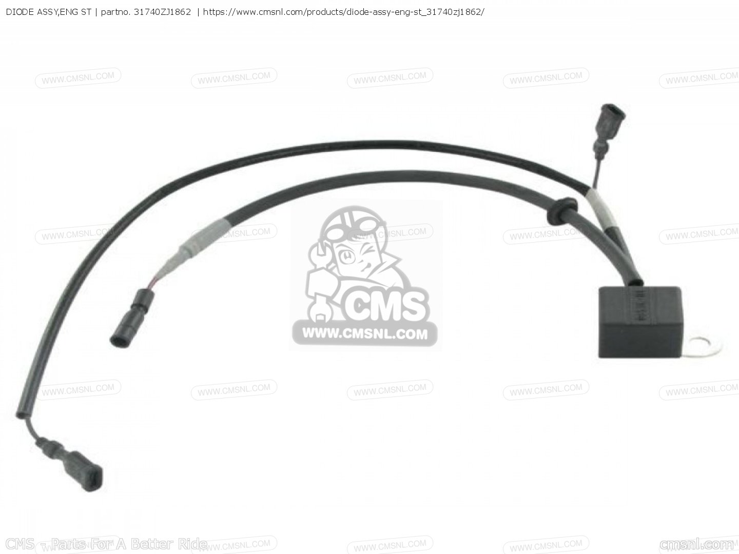 31740ZJ1862: Diode Assy,eng St Honda - buy the 31740-ZJ1-862 at CMSNL