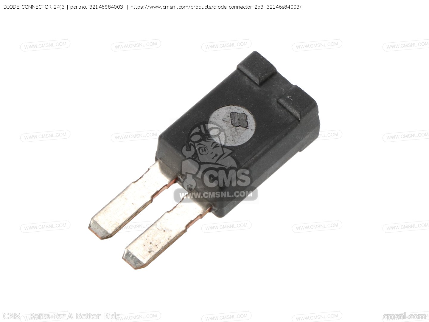 32146S84003: DIODE CONNECTOR 2P(3 Honda - buy the 32146-S84-003 at CMSNL
