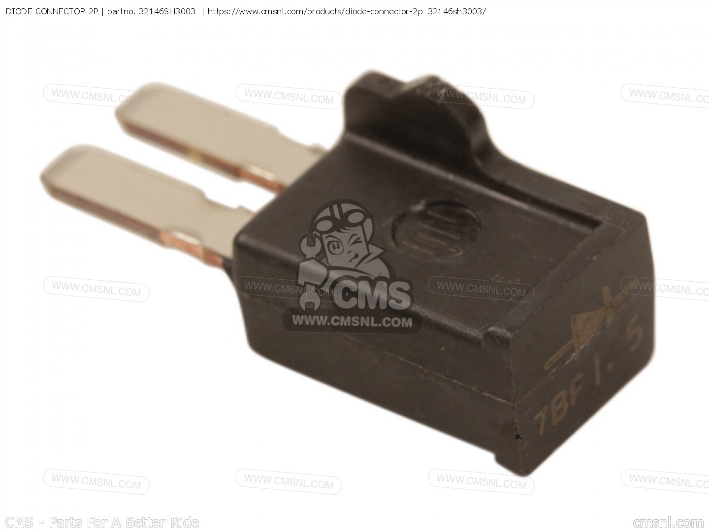 32146SH3003: DIODE CONNECTOR 2P Honda - buy the 32146-SH3-003 at CMSNL