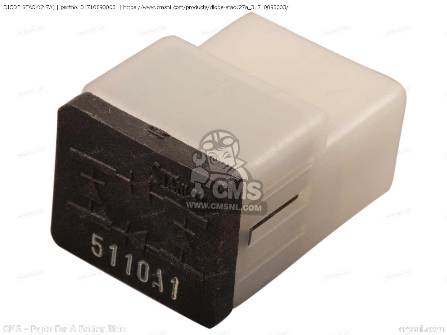 31710893003: DIODE STACK(2.7A) Honda - buy the 31710-893-003 at CMSNL