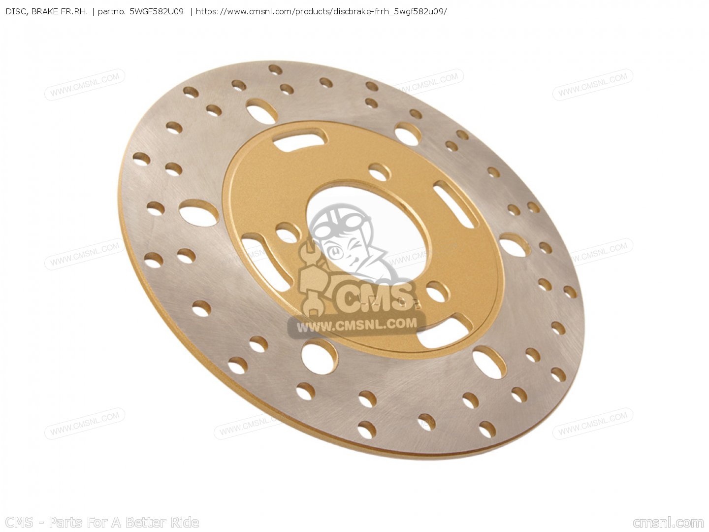 5WGF582U09: DISC, BRAKE FR.RH. Yamaha - buy the 5WG-F582U-09-00 at CMSNL