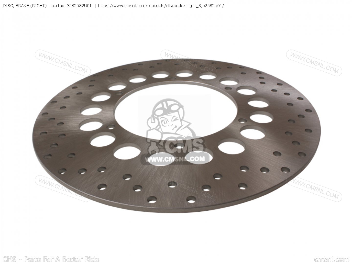 3JB2582U01: Disc, Brake (right) Yamaha - buy the 3JB-2582U-01 at CMSNL