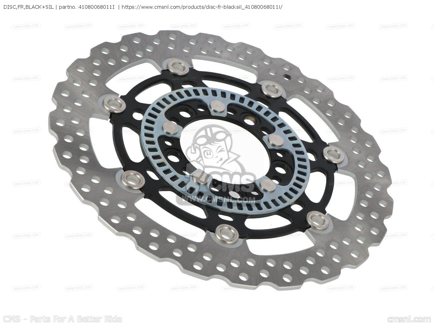 41080068011I: DISC,FR,BLACK+SIL Kawasaki - buy the 41080-0680-11I at CMSNL