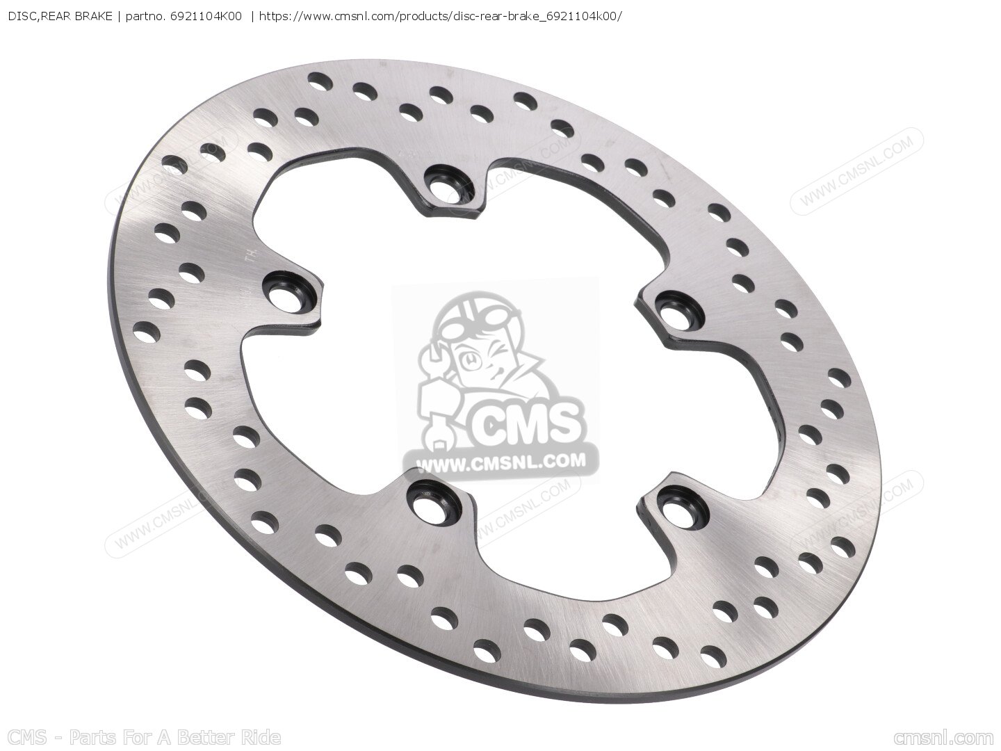 6921104K00: DISC,REAR BRAKE Suzuki - buy the 69211-04K00 at CMSNL