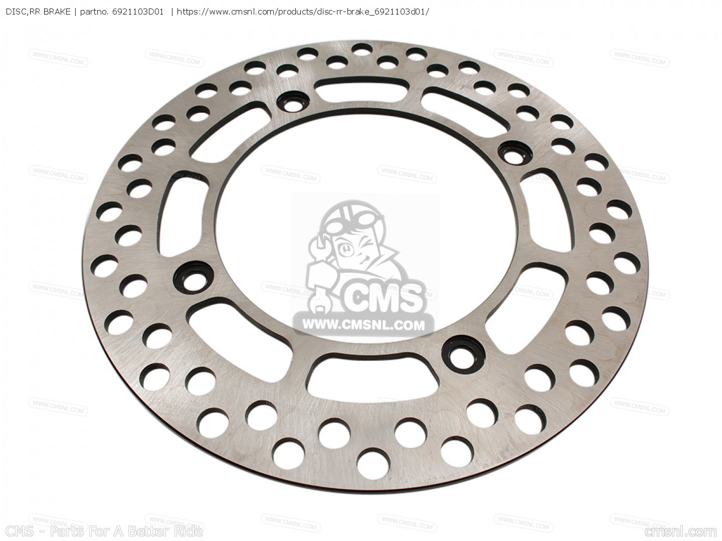6921103D01: DISC,RR BRAKE Suzuki - buy the 69211-03D01 at CMSNL