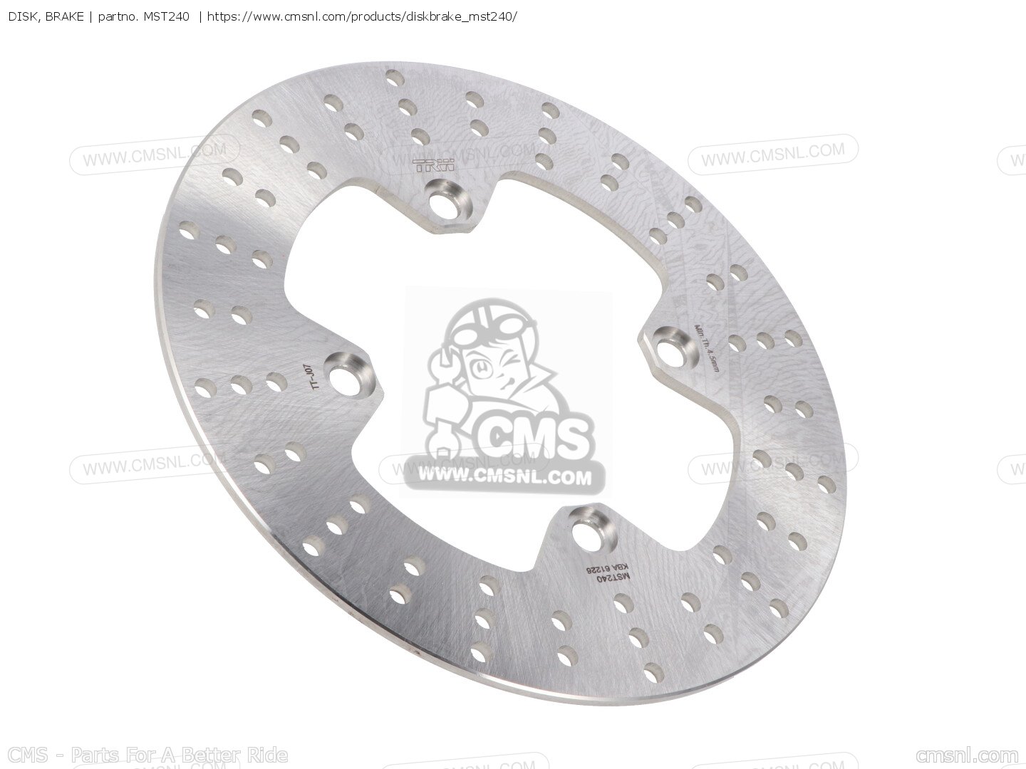 MST240: DISK, BRAKE Honda - buy the MST240 at CMSNL