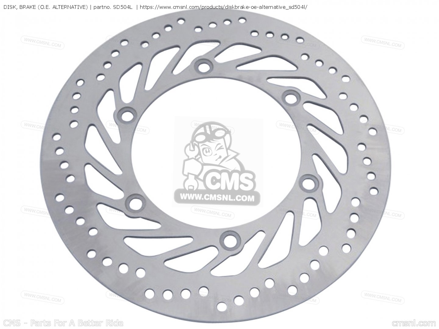 SD504L: DISK, BRAKE Honda - buy the SD504-L at CMSNL