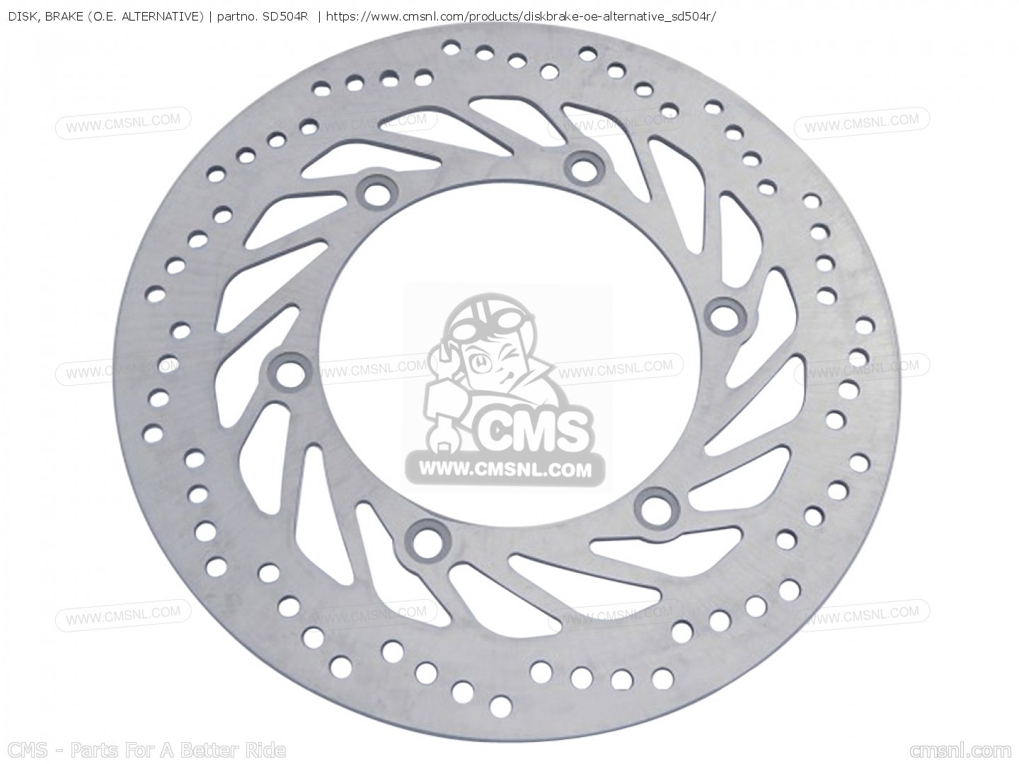 SD504R: DISK, BRAKE Honda - buy the SD504-R at CMSNL