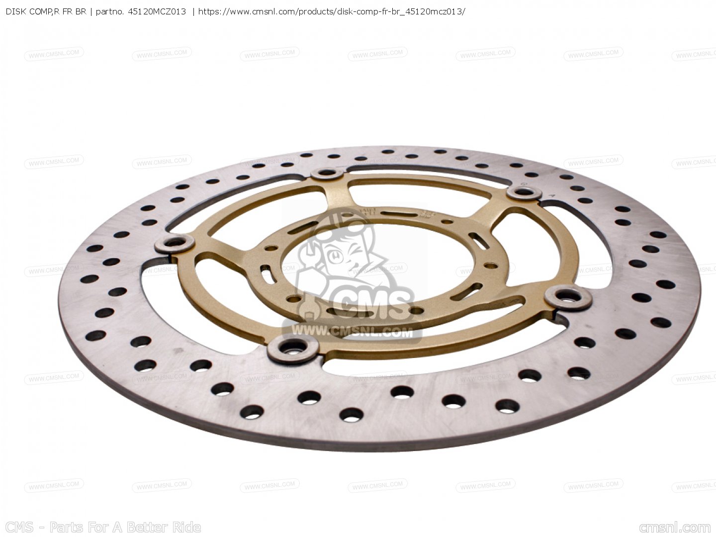 45120MCZ013: Disk Comp,r Fr Br Honda - buy the 45120-MCZ-013 at CMSNL