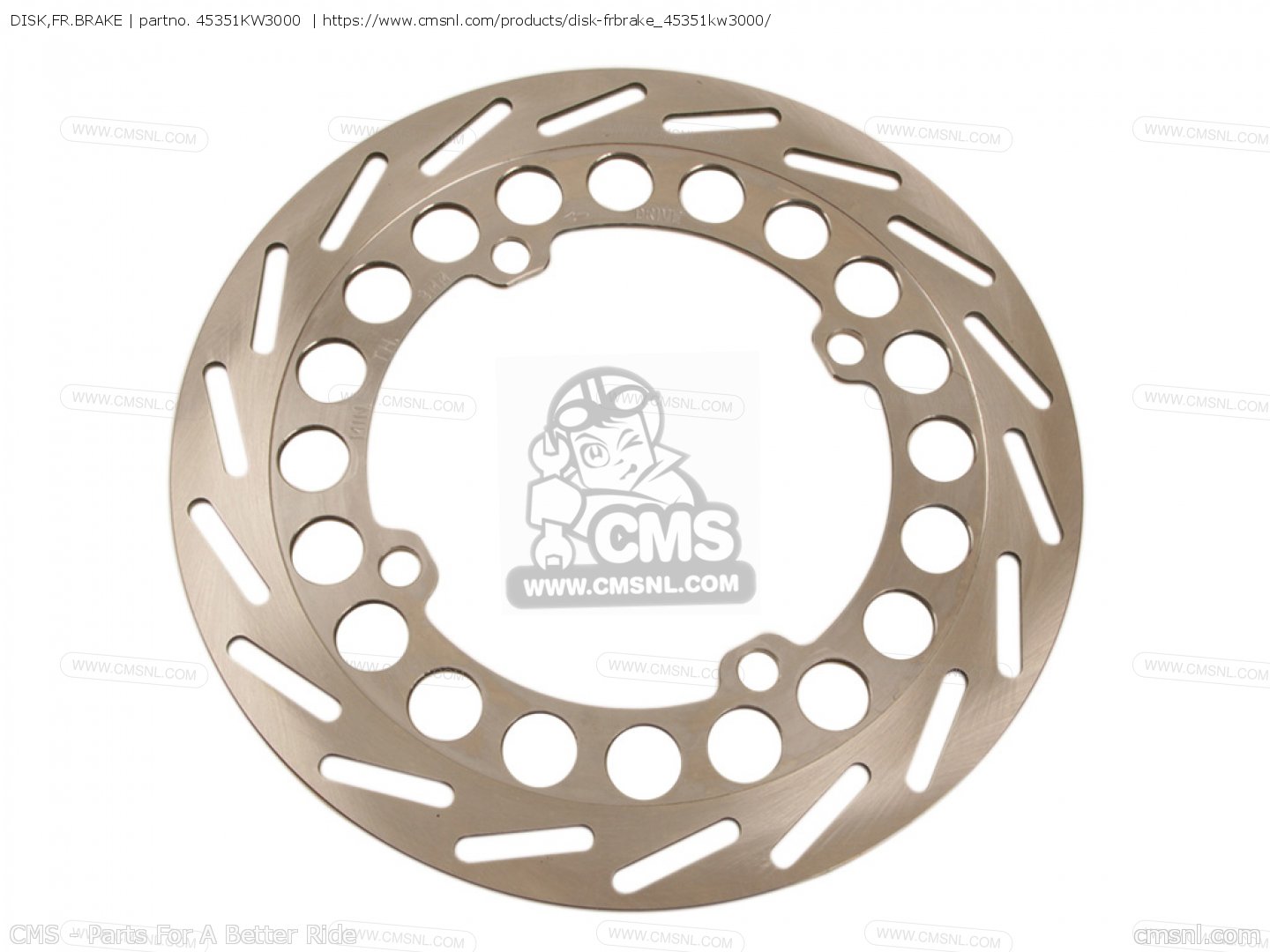 45351KW3000: DISK,FR.BRAKE Honda - buy the 45351-KW3-000 at CMSNL