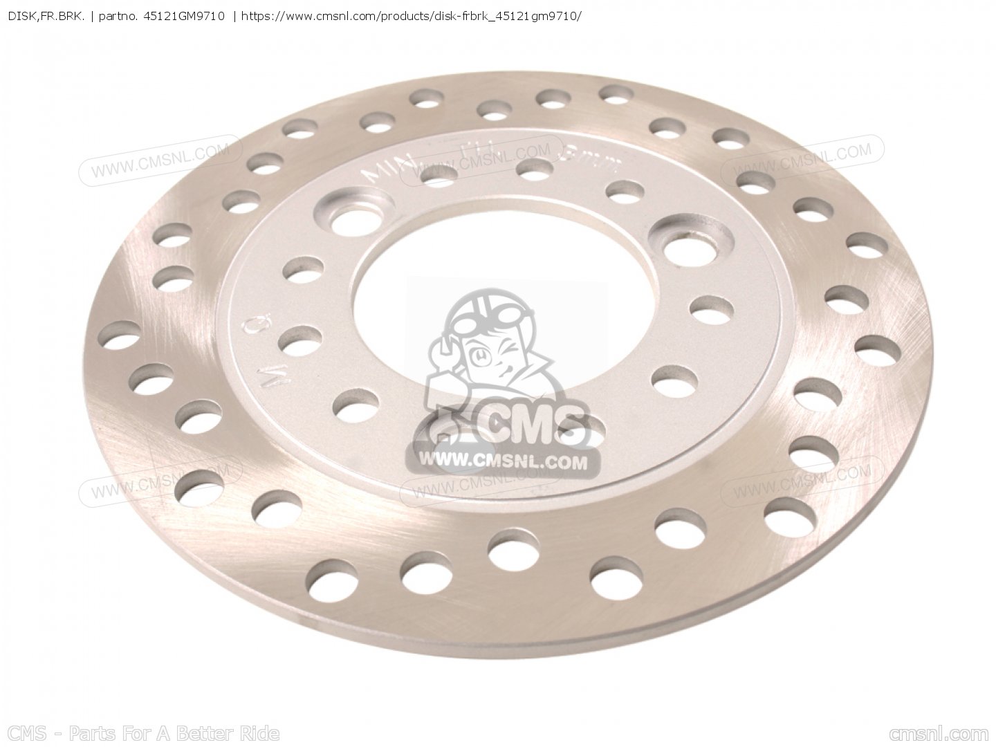 45121GM9710: DISK,FR.BRK. Honda - buy the 45121-GM9-710 at CMSNL