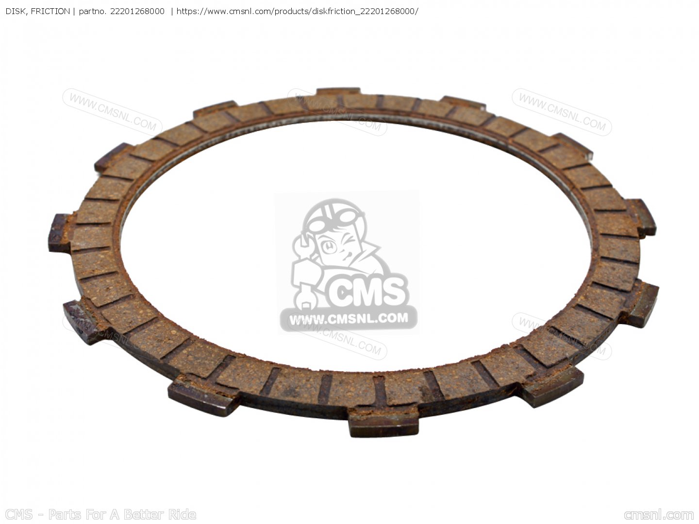 22201268000: Disk, Friction Honda - buy the 22201-268-000 at CMSNL