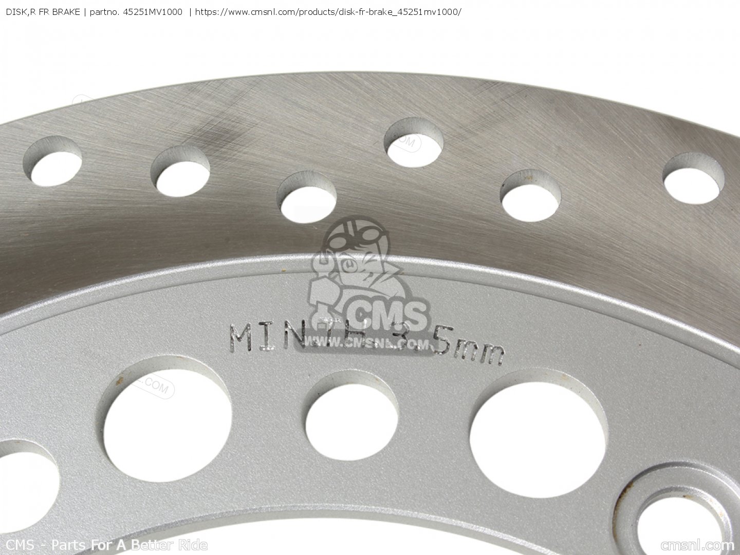 DISK,R FR BRAKE for XRV750 AFRICA TWIN 1992 (N) ITALY - order at CMSNL