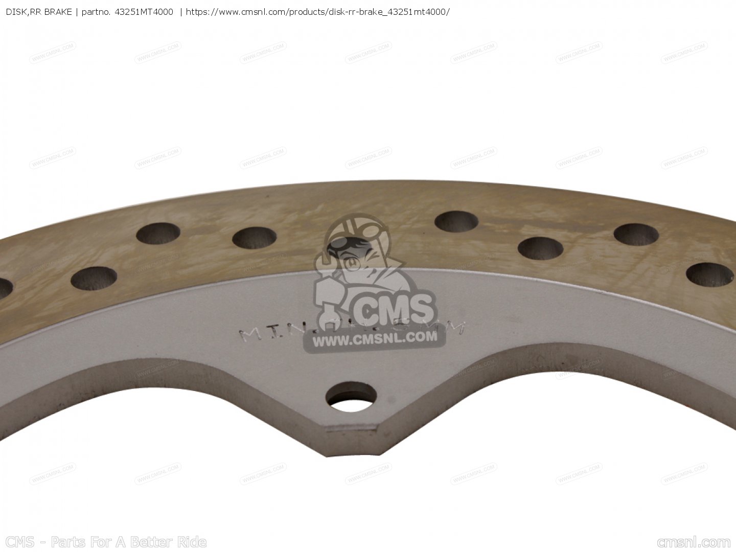 43251MT4000: Disk,rr Brake Honda - buy the 43251-MT4-000 at CMSNL