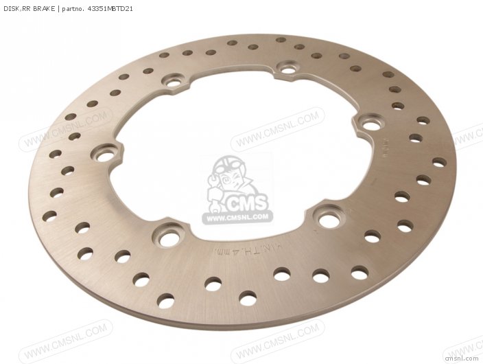 43351MBTD21: DISK,RR BRAKE Honda - buy the 43351-MBT-D21 at CMSNL