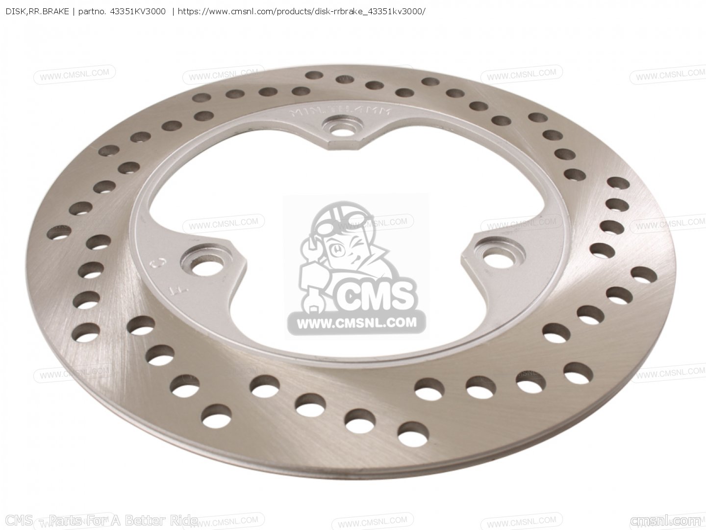 43351KV3000: DISK,RR.BRAKE Honda - buy the 43351-KV3-000 at CMSNL