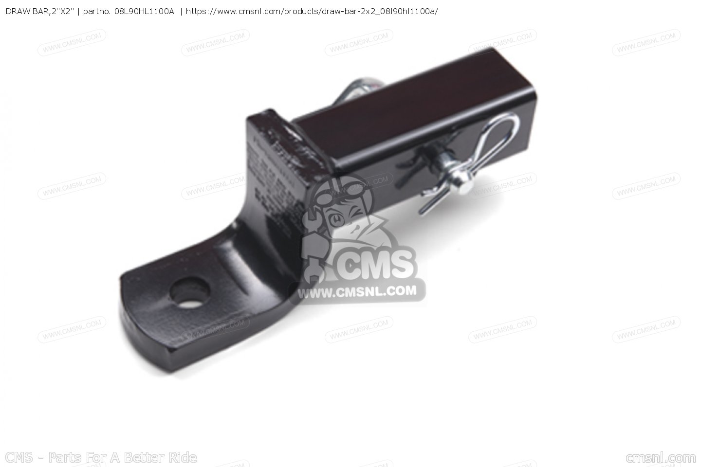 08L90HL1100A: "draw Bar,2""x2""" Honda - buy the 08L90-HL1-100A at CMSNL