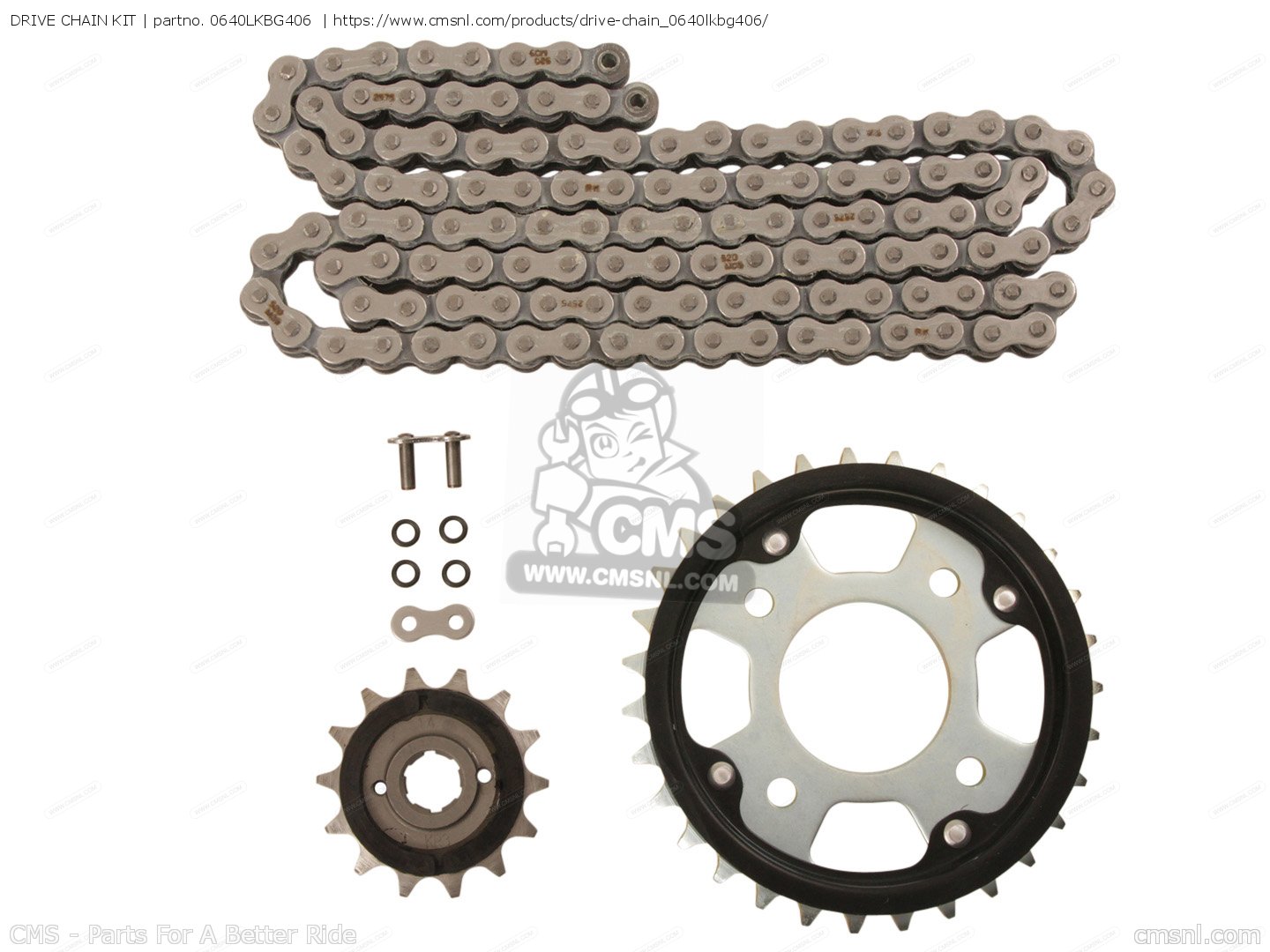 0640LKBG406: DRIVE CHAIN KIT Honda - buy the 0640L-KBG-406 at CMSNL