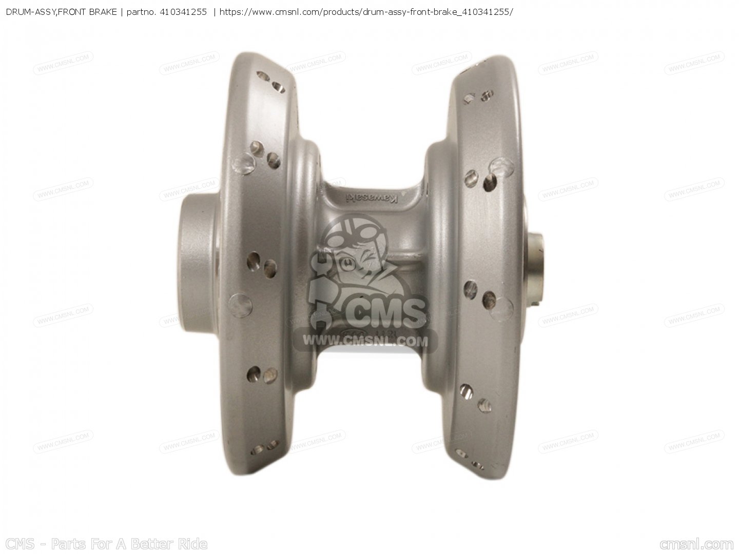 410341255: Drum-assy,front Brake Kawasaki - buy the 41034-1255 at CMSNL