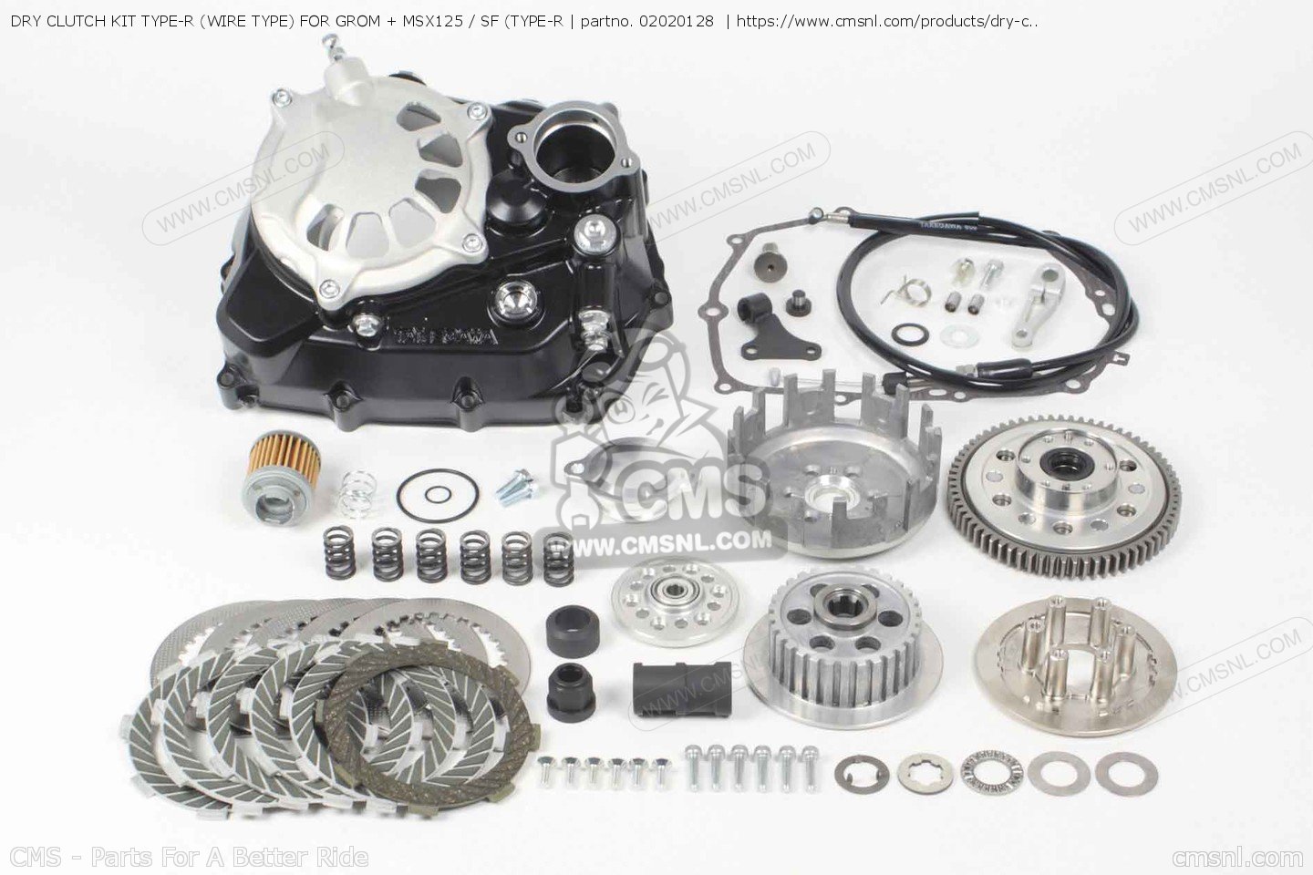 02020128: DRY CLUTCH KIT TYPE-R (WIRE TYPE) FOR GROM + MSX125 / SF ...