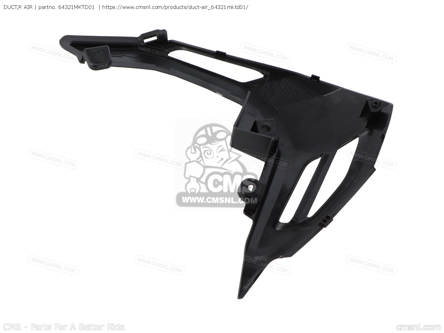 64321MKTD01: DUCT,R AIR Honda - buy the 64321-MKT-D01 at CMSNL