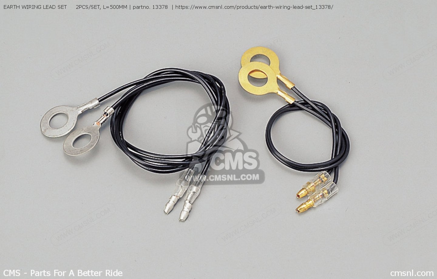 13378: Earth Wiring Lead Set 2pcs/set, L=500mm Daytona - buy the 13378 ...