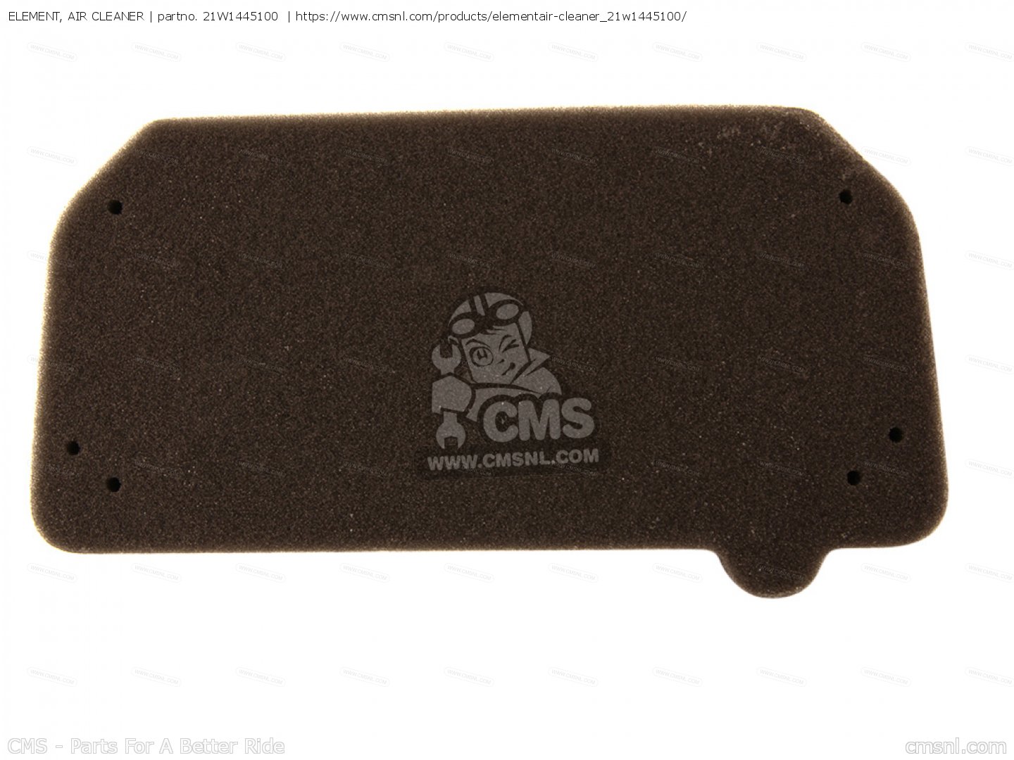 ELEMENT, AIR CLEANER for PW80-1 2000 (Y) USA - order at CMSNL