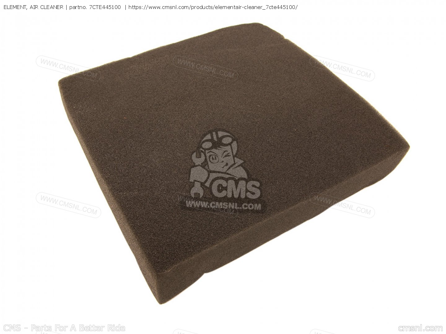 7CTE445100: Element, Air Cleaner Yamaha - buy the 7CT-E4451-00 at CMSNL