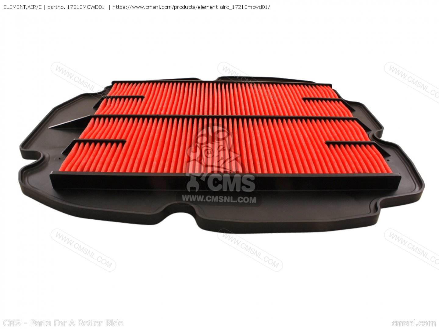 17210MCWD01: ELEMENT,AIR/C Honda - buy the 17210-MCW-D01 at CMSNL