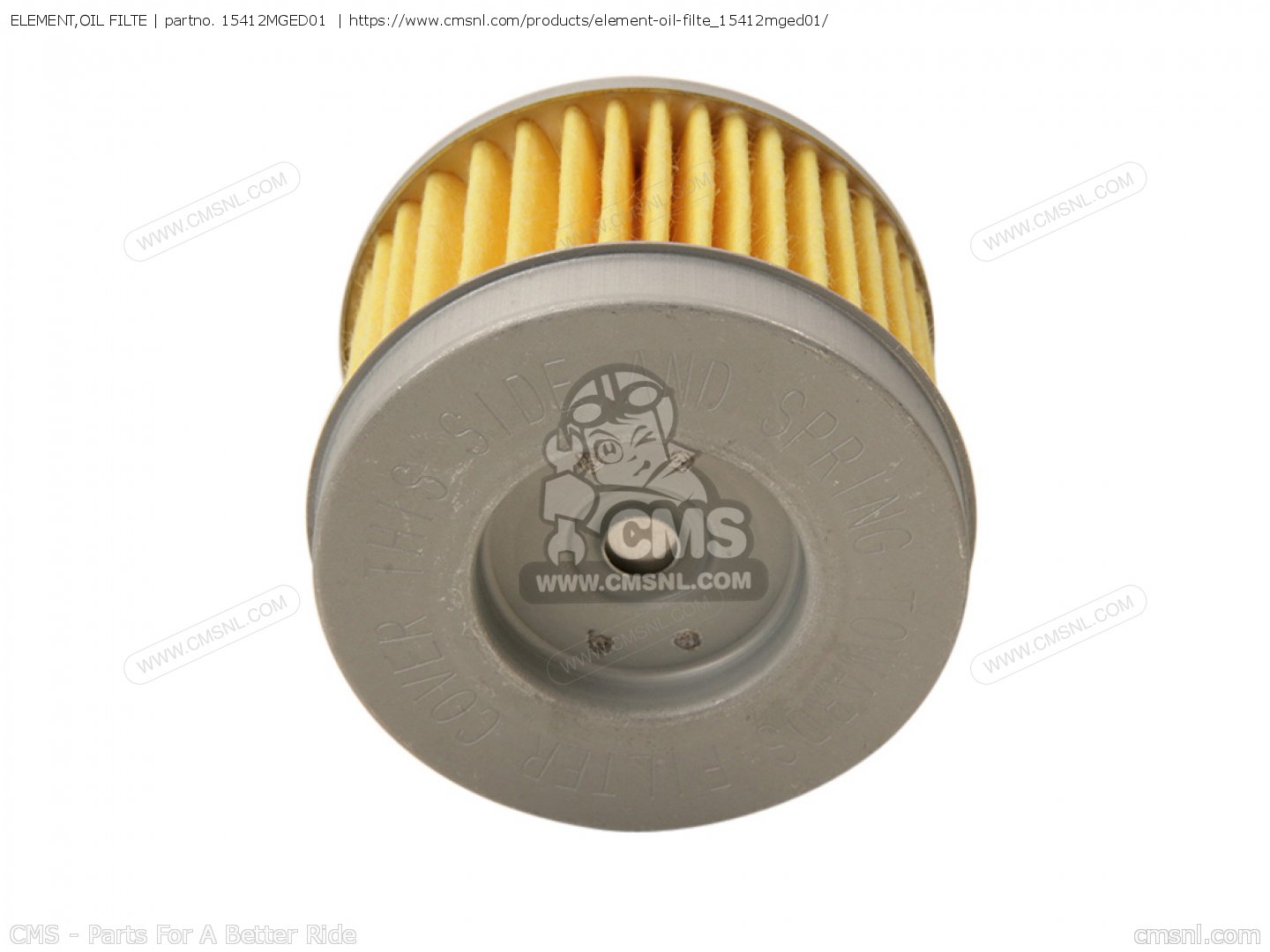 15412MGED01: ELEMENT,OIL FILTE Honda - buy the 15412-MGE-D01 at CMSNL