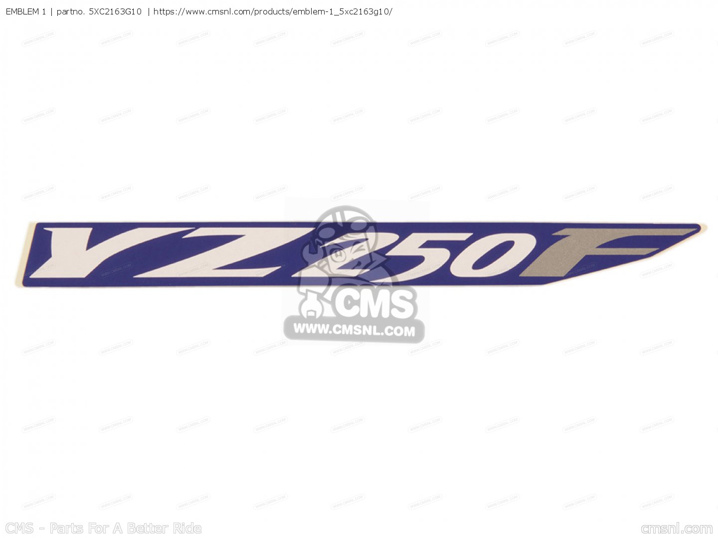5XC2163G10: EMBLEM 1 Yamaha - buy the 5XC-2163G-10-00 at CMSNL