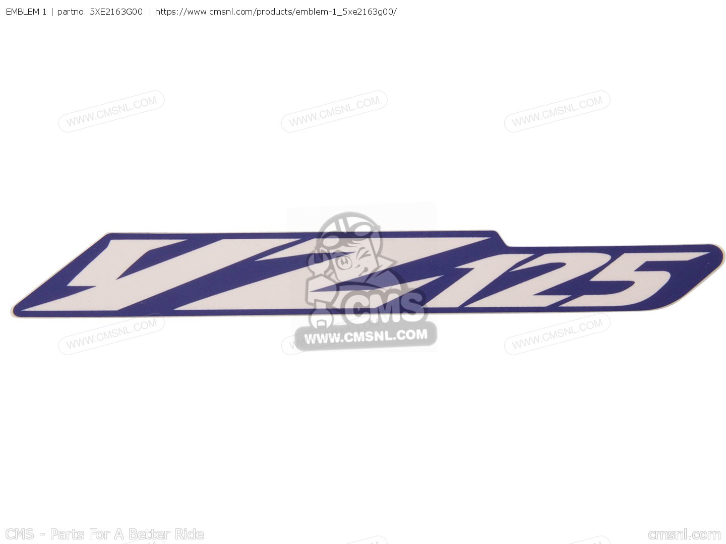 5XE2163G00: EMBLEM 1 Yamaha - buy the 5XE-2163G-00-00 at CMSNL