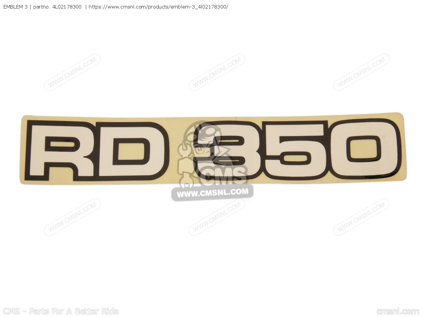 4L02178300: EMBLEM 3 Yamaha - buy the 4L0-21783-00-00 at CMSNL