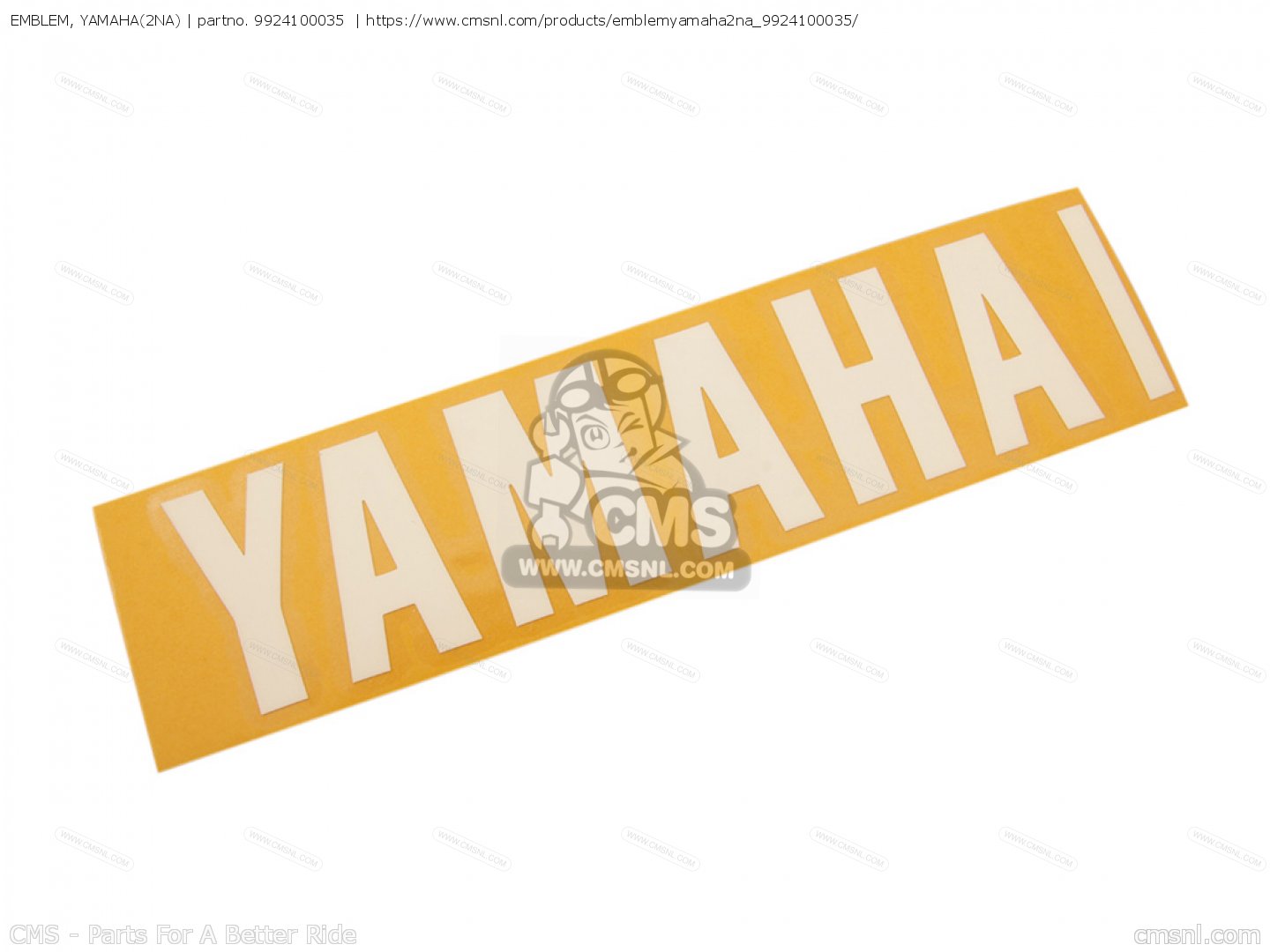9924100035: EMBLEM, YAMAHA(2NA) Yamaha - buy the 99241-00035-00 at CMSNL