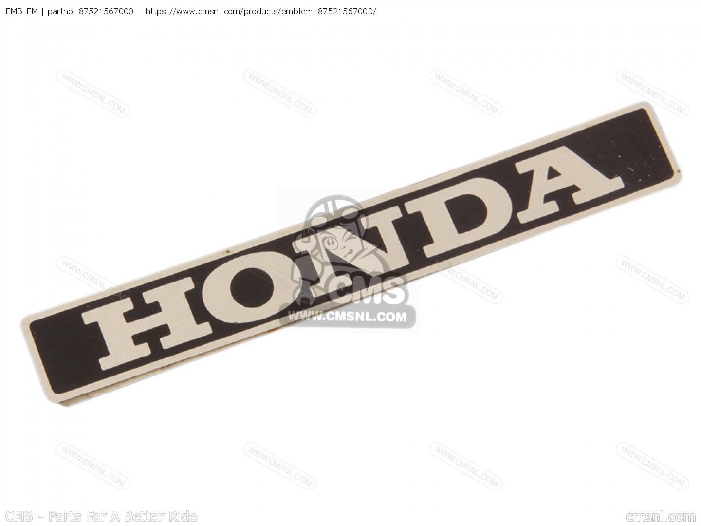 87521567000: EMBLEM Honda - buy the 87521-567-000 at CMSNL