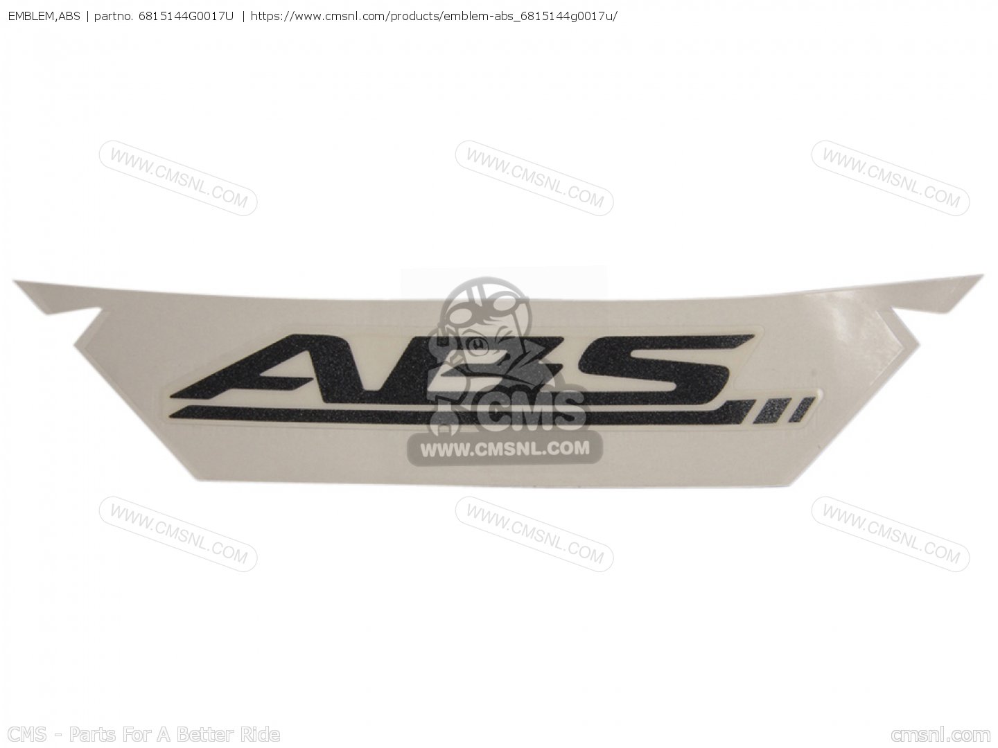 EMBLEM,ABS for AN650Z BURGMAN EXECUTIVE 2016 - order at CMSNL