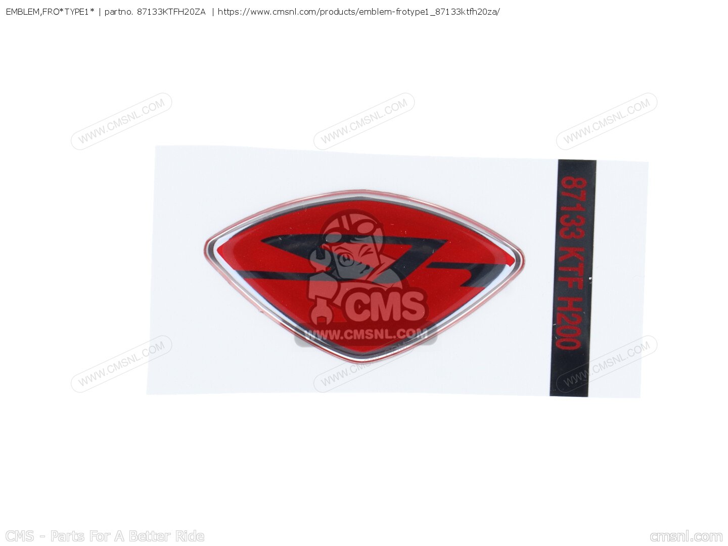 EMBLEM,FRO*TYPE1* for SH125R 2011 (B) ENGLAND / TYPE 3 MKH STC TBX WIN ...