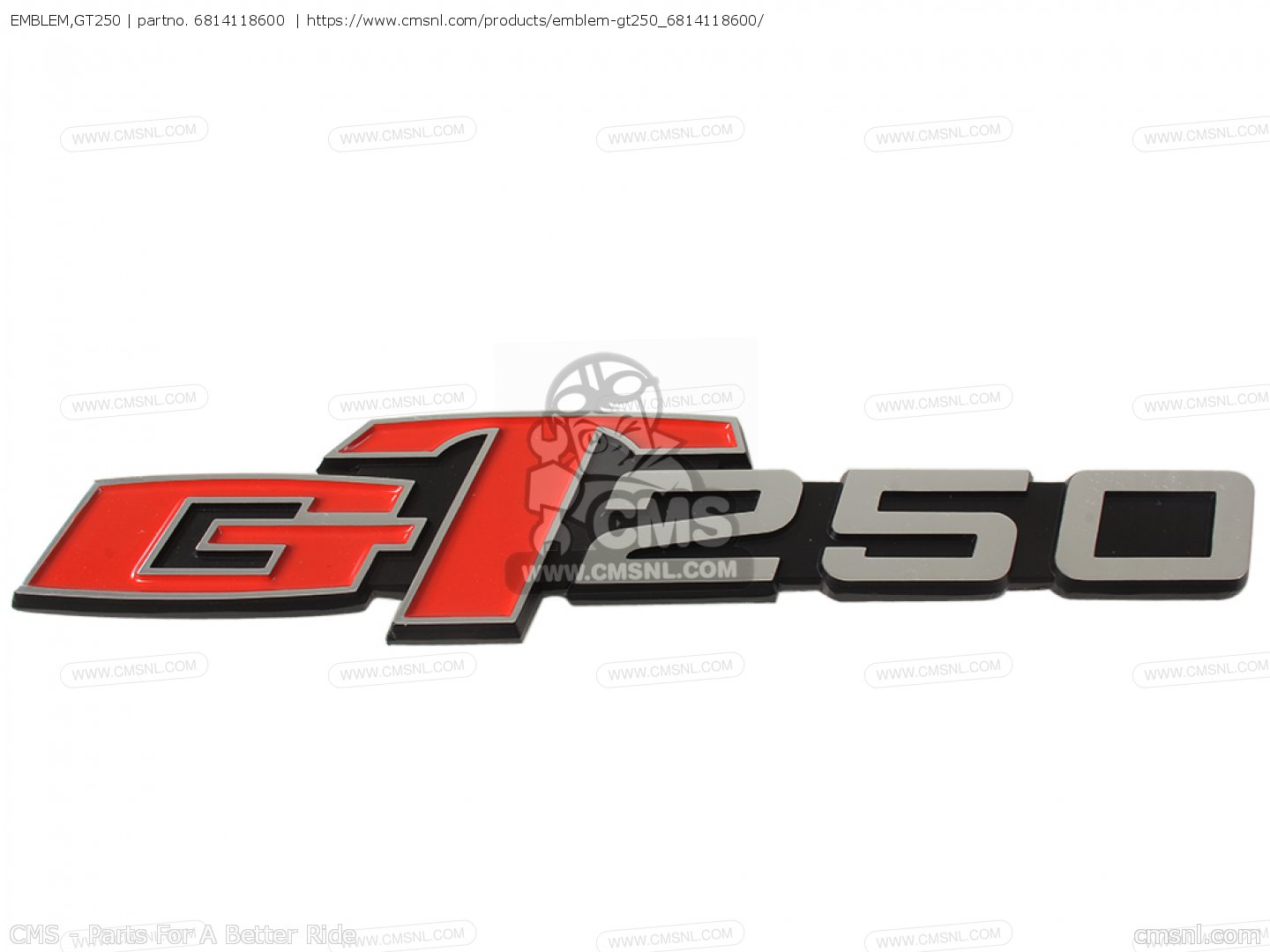 6814118600: EMBLEM,GT250 Suzuki - buy the 68141-18600 at CMSNL