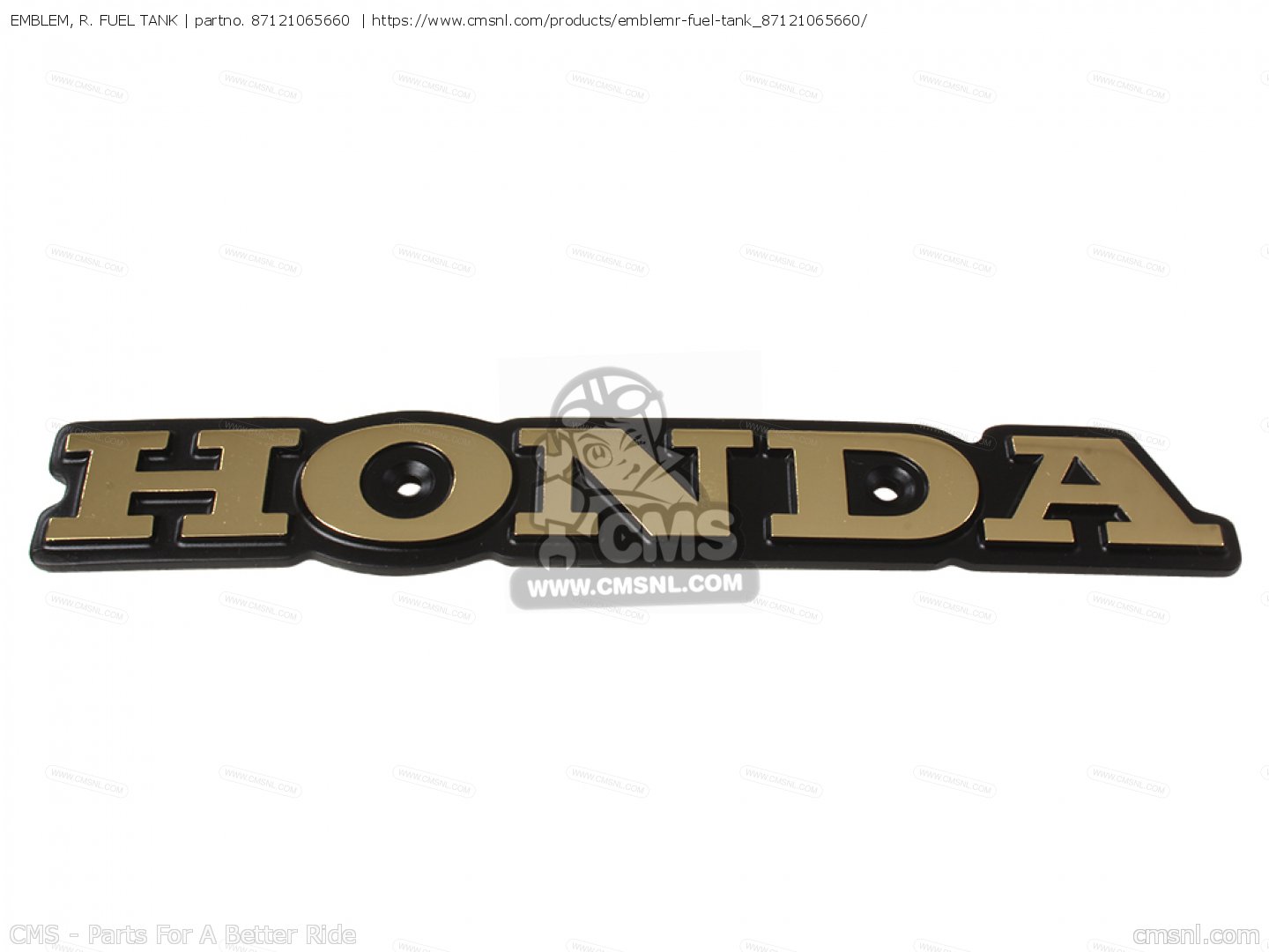 EMBLEM,R.TANK for CD50 1987 (H) JAPAN CD50-170-180 (JDM) - order at CMSNL