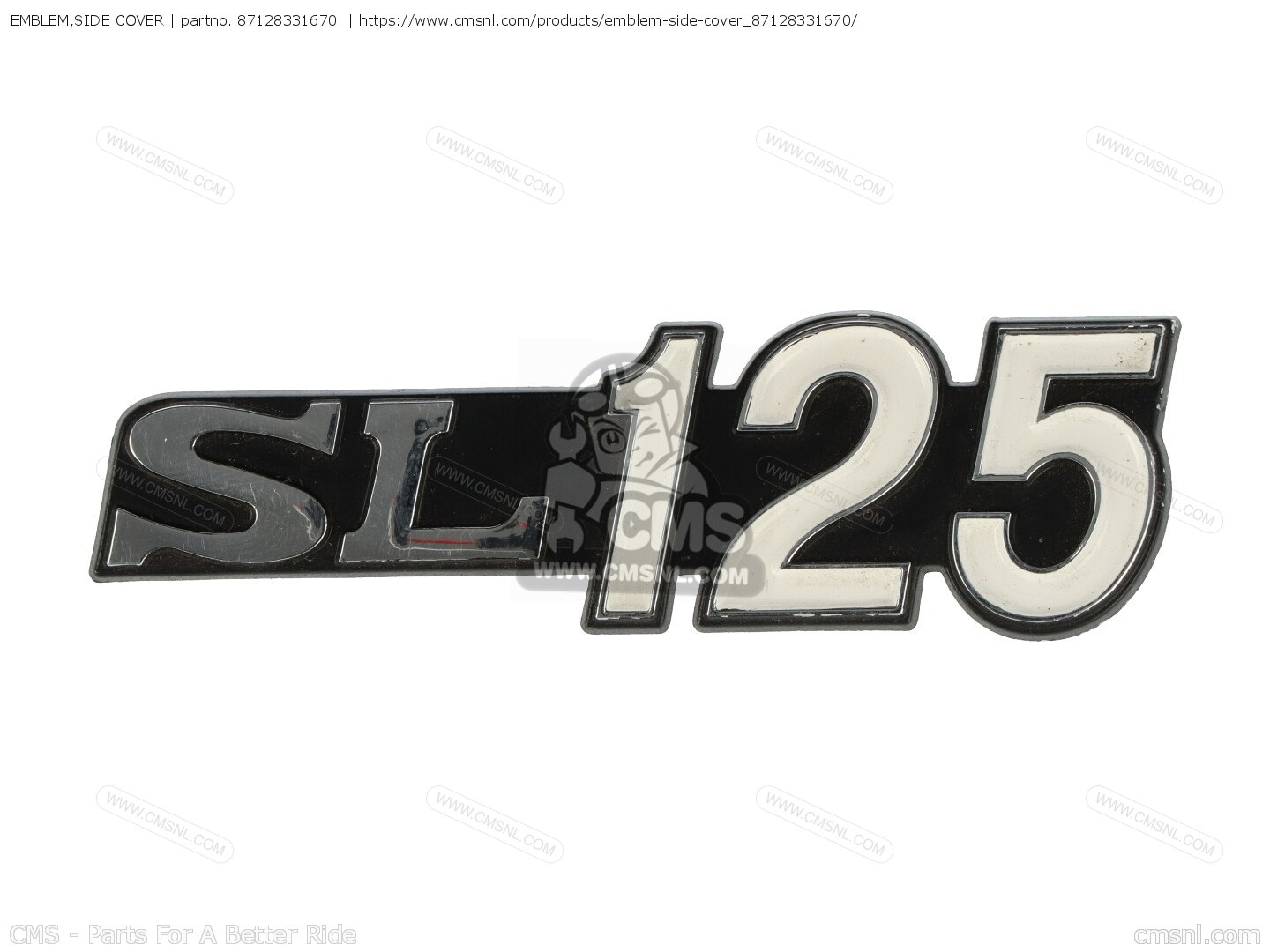 87128331670: EMBLEM,SIDE COVER Honda - buy the 87128-331-670 at CMSNL