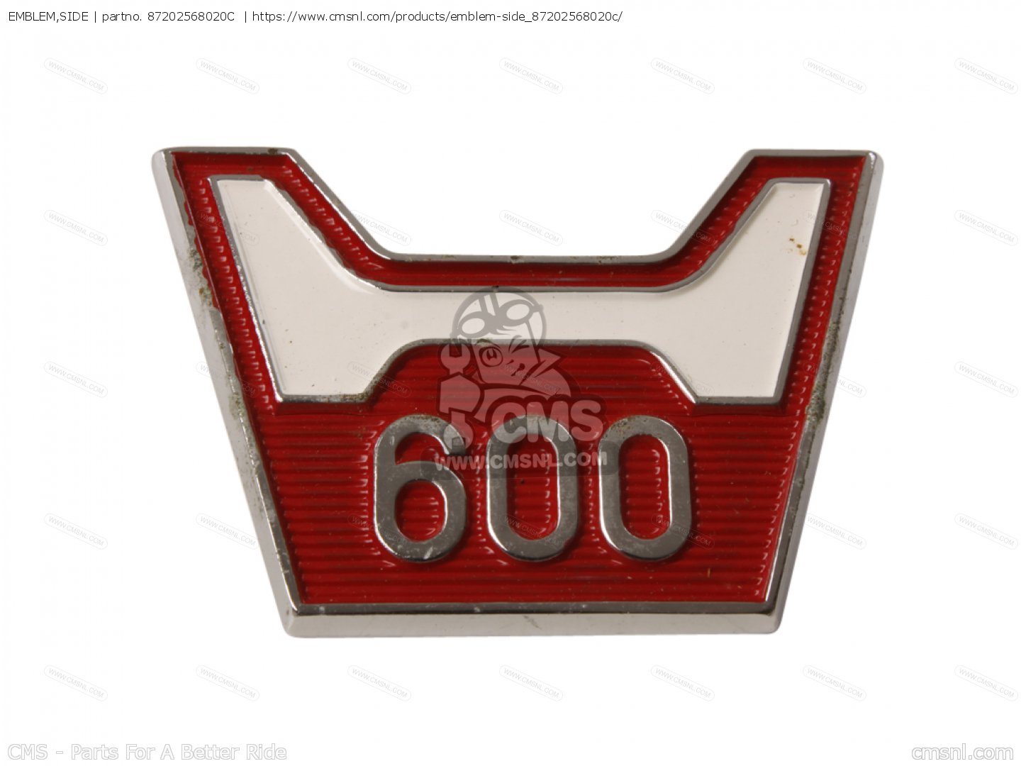 87202568020C: EMBLEM,SIDE Honda - buy the 87202-568-020C at CMSNL
