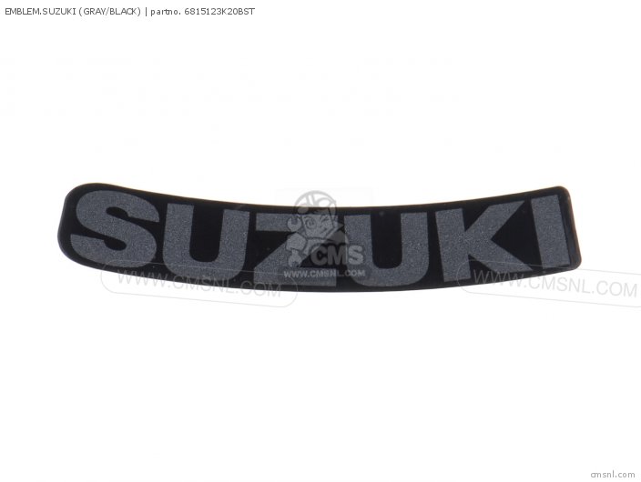 6815123K20BST: EMBLEM.SUZUKI (GRAY/BLACK) Suzuki - buy the 68151-23K20 ...